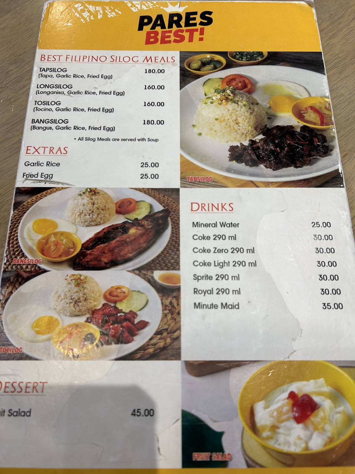 Menu at Pares Best! - Angono Branch restaurant, Angono