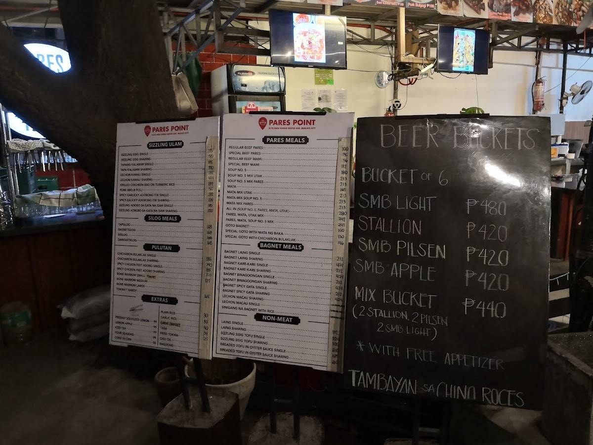 Menu at Pares Point Grill and Resto Bar, Makati