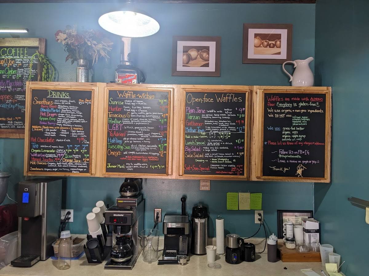 Carta del restaurante The Primitive Waffle Cavé, Parowan