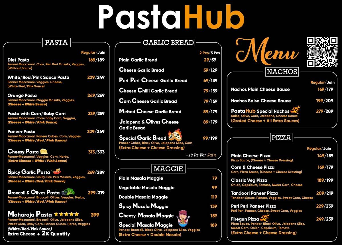 Menu at Pasta hub, Mumbai