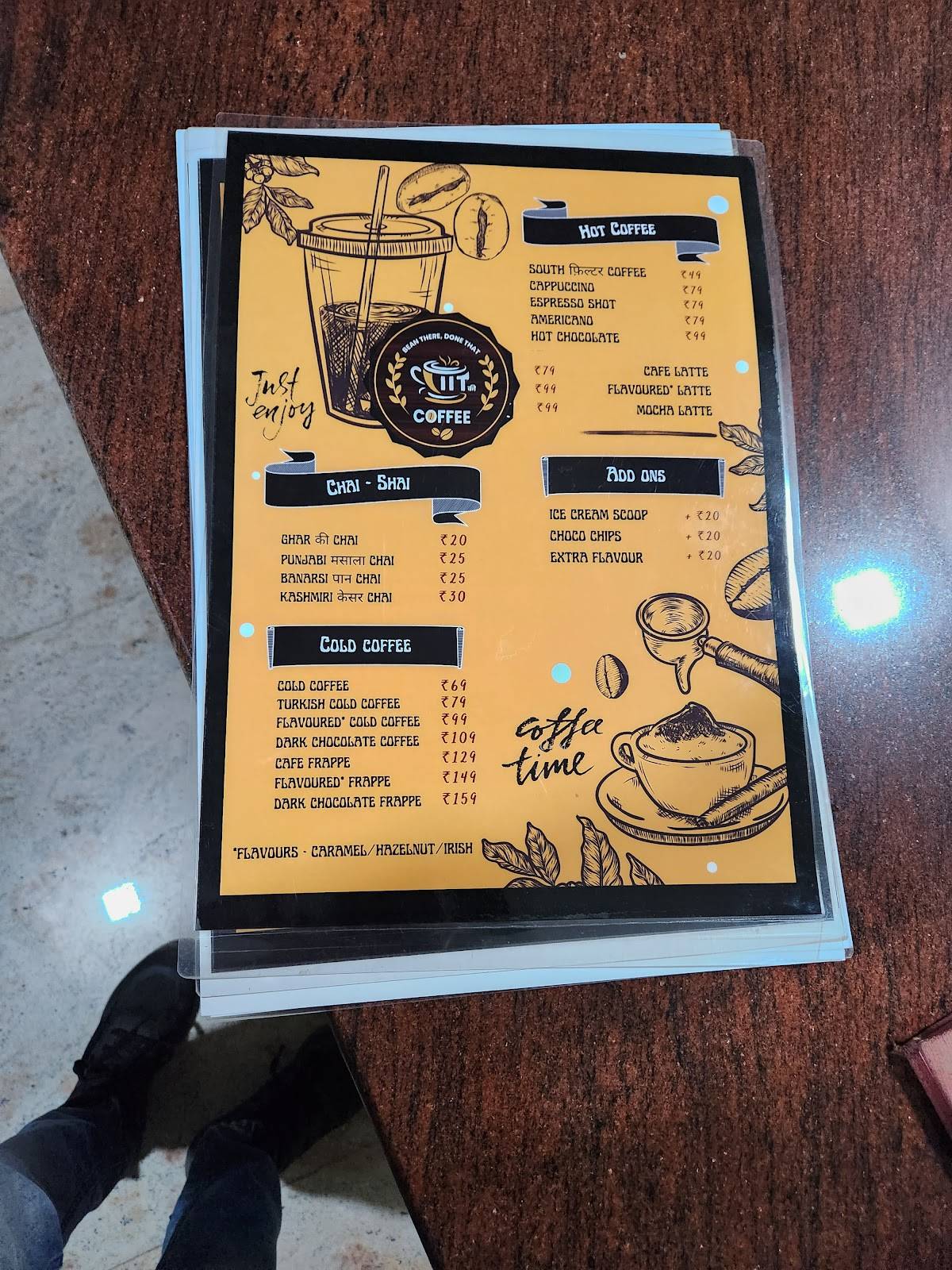 Menu at , Patna