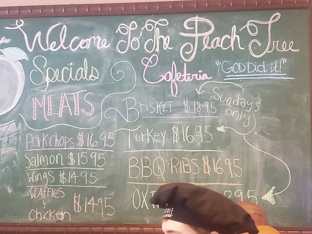 Menu at PeachTree Cafeteria, Kansas City, Eastwood Trafficway