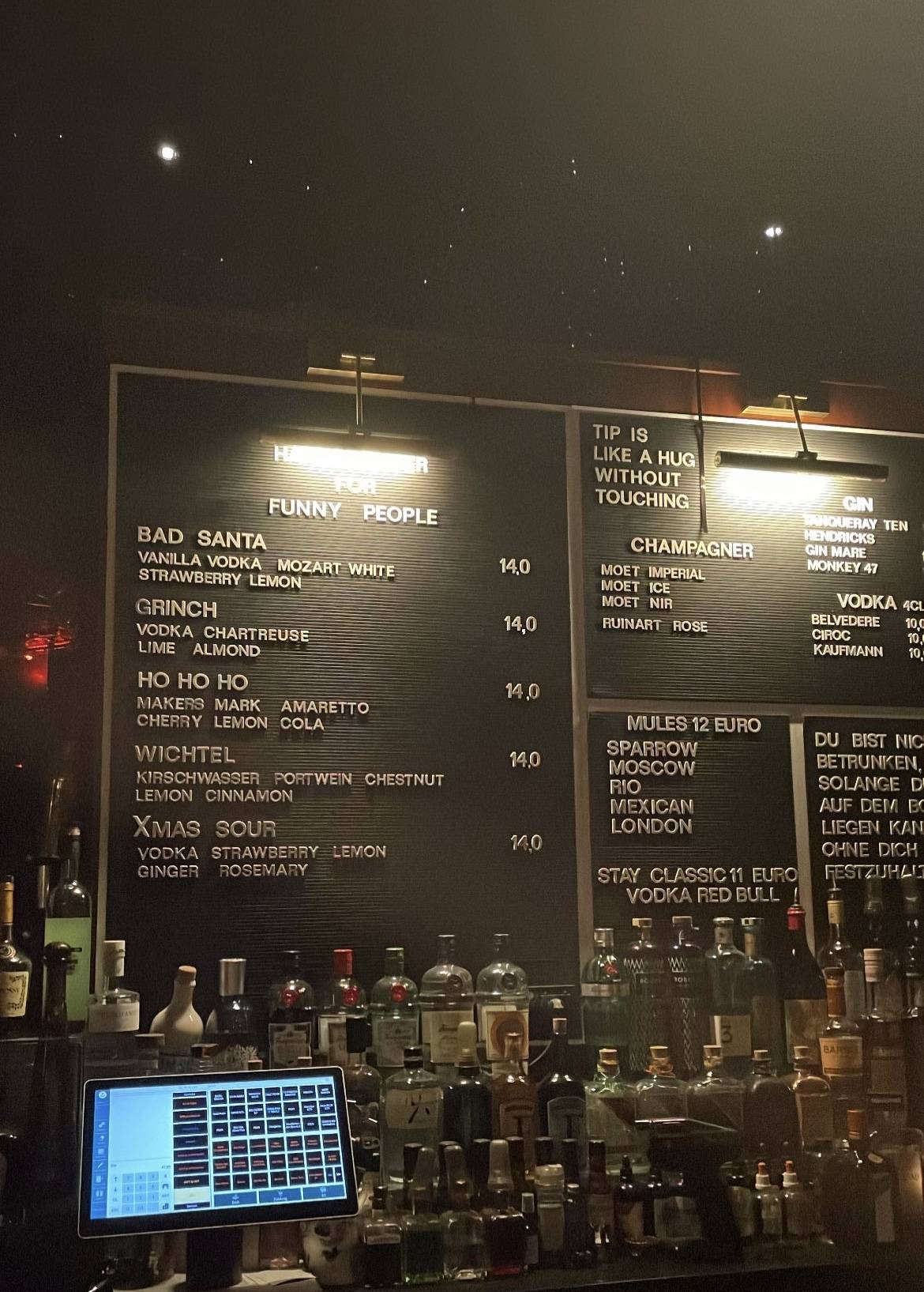 Speisekarte von Pearly Gates Bar, Frankfurt am Main