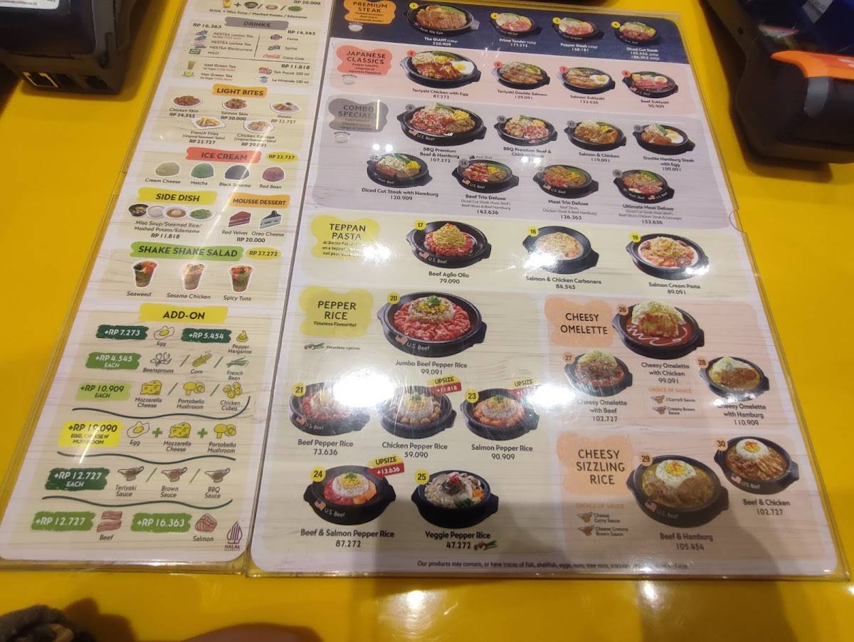 Menu at Pepper Lunch Olympic Garden Malang restaurant, Malang, Mal ...