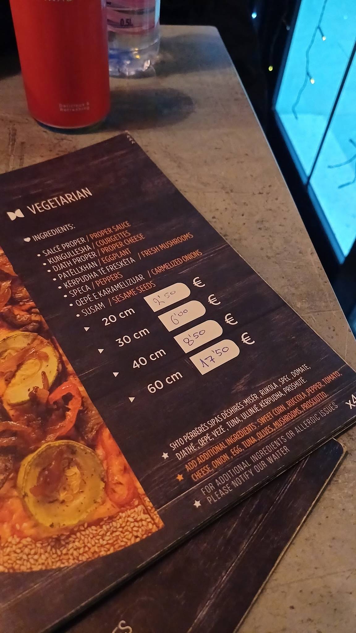 Menu at Pepperoni Pizza Dragodan restaurant, Prishtina