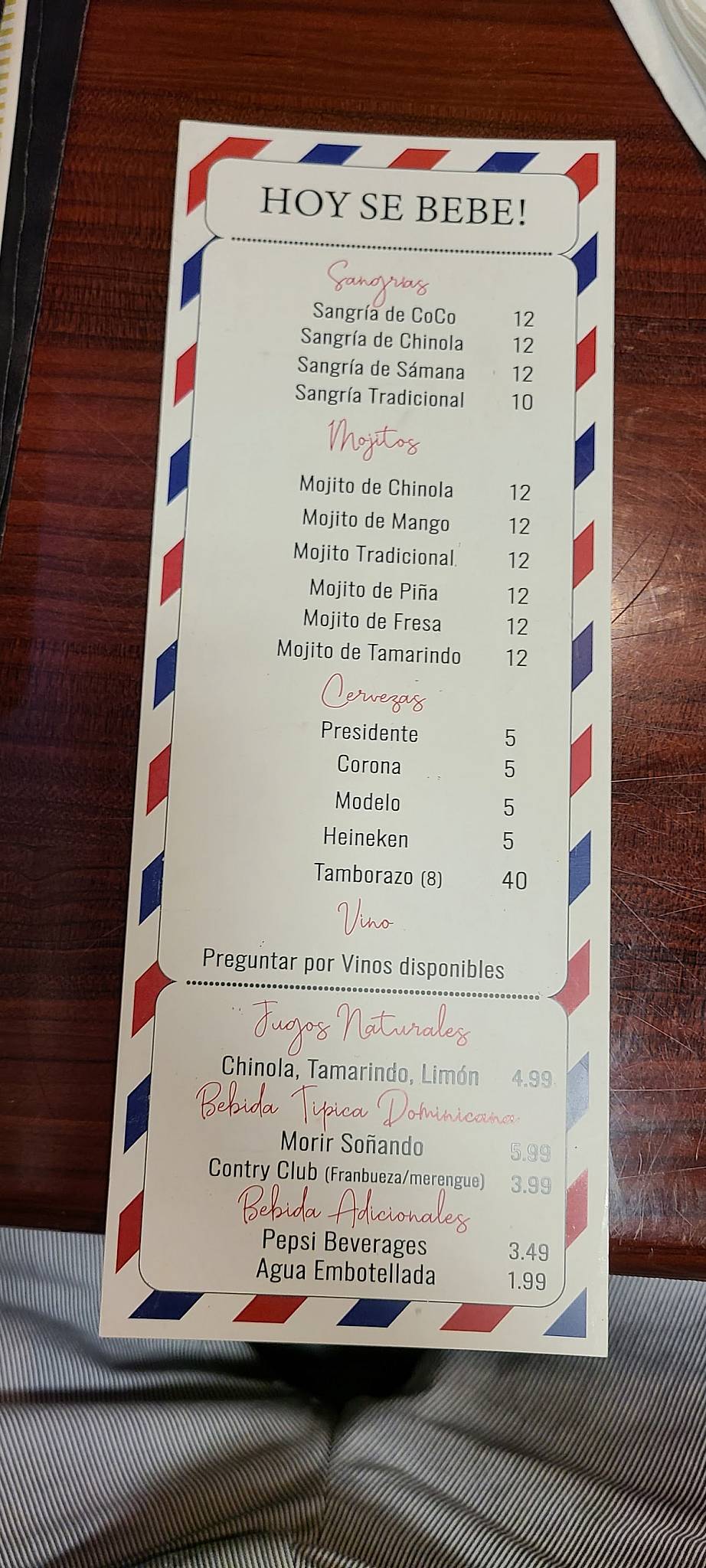 Menu at Perico Ripiao Latin Food restaurant, Kissimmee