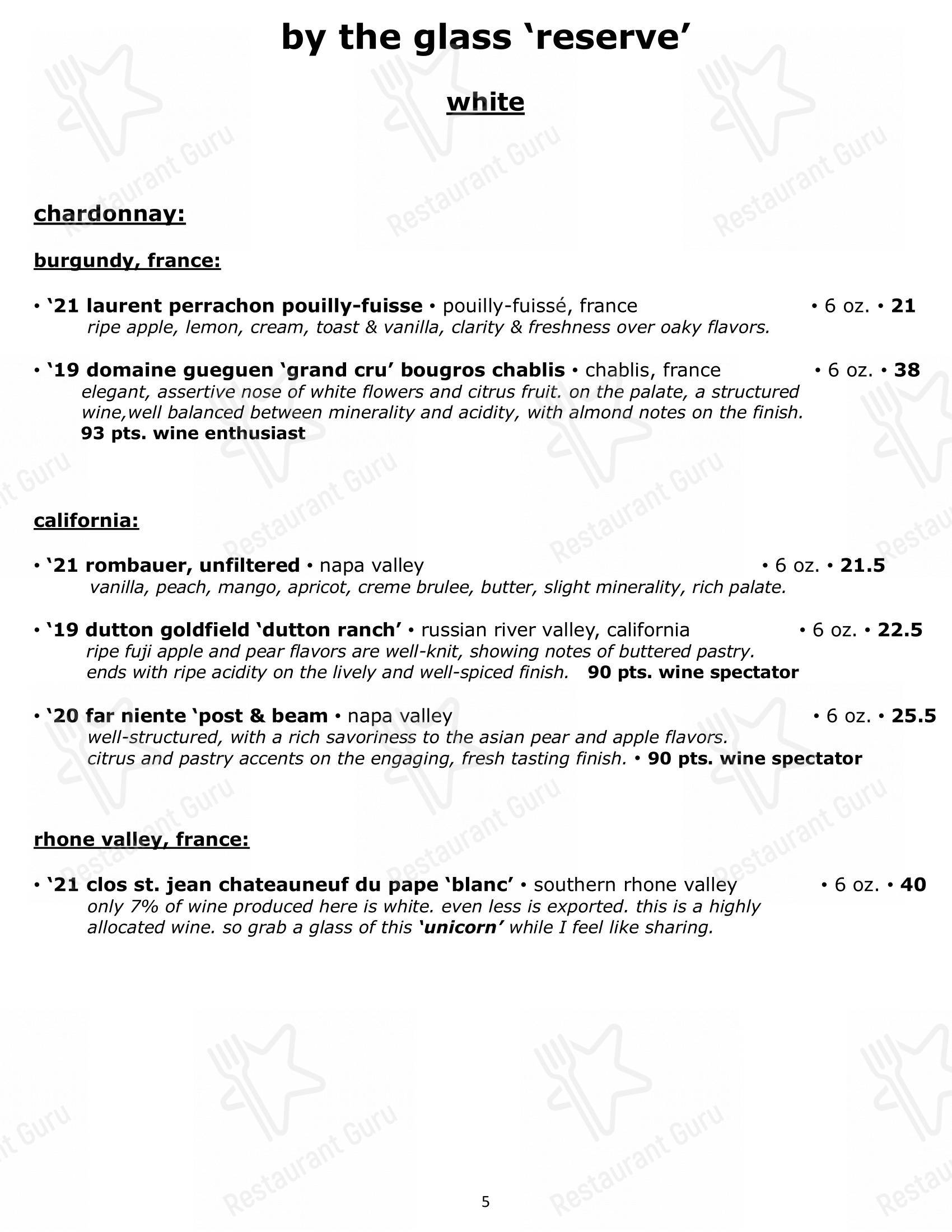 Menu at Perrone's Restaurant and Bar, Pawleys Island
