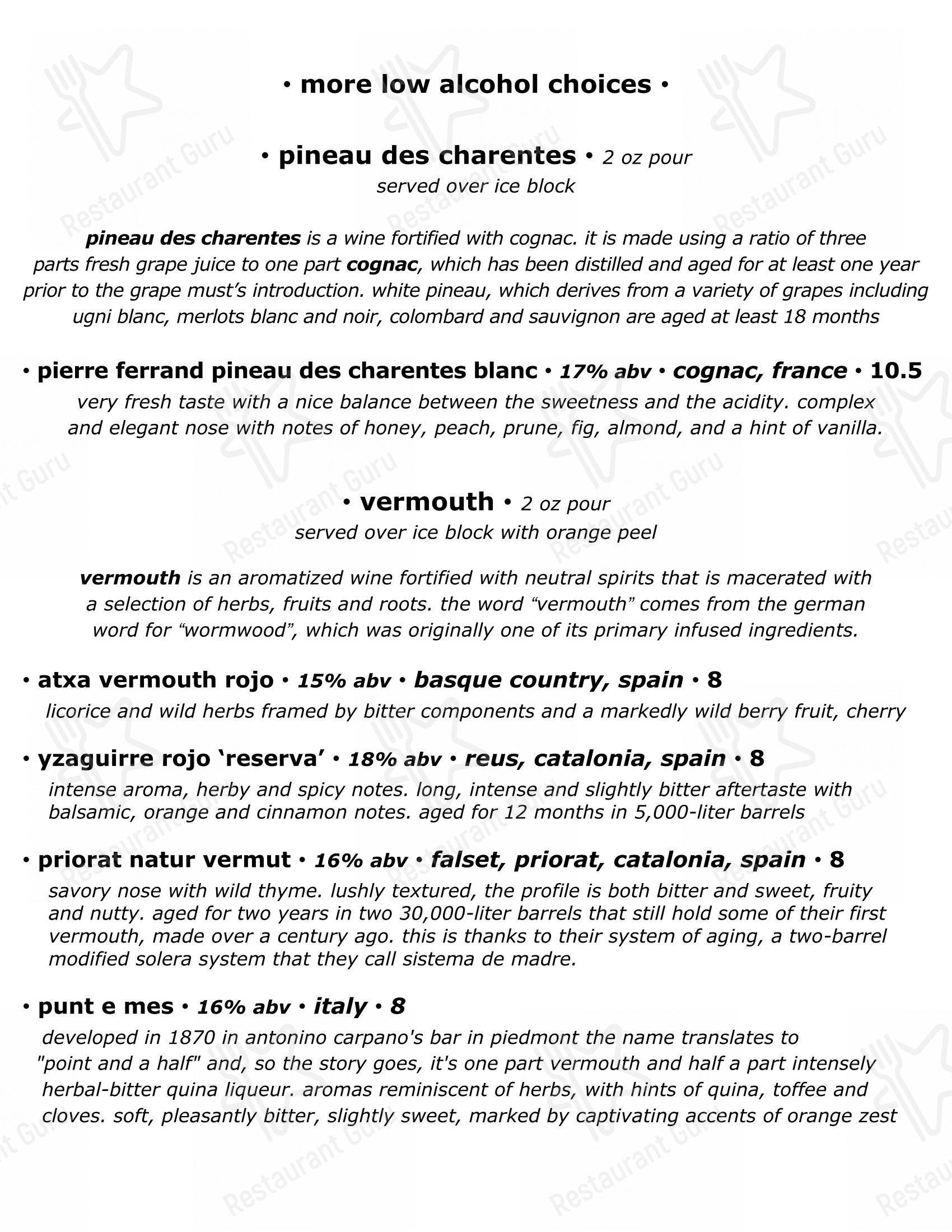 Menu at Perrone's Restaurant and Bar, Pawleys Island