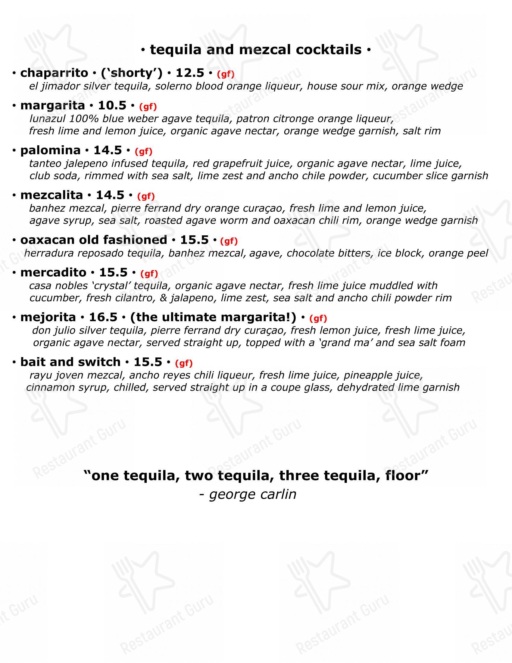 Menu at Perrone's Restaurant and Bar, Pawleys Island