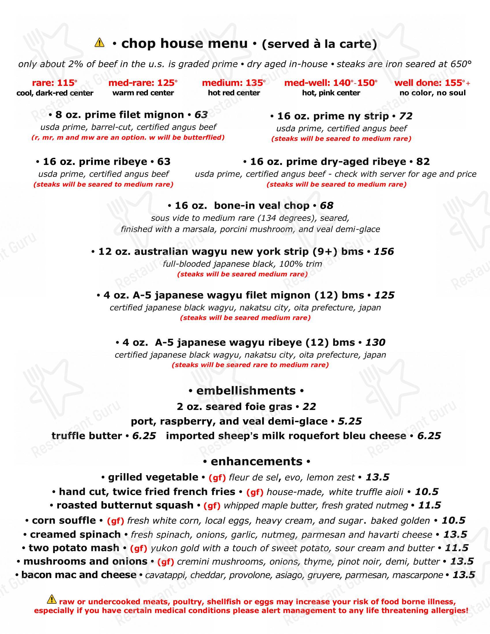 Menu at Perrone's Restaurant and Bar, Pawleys Island