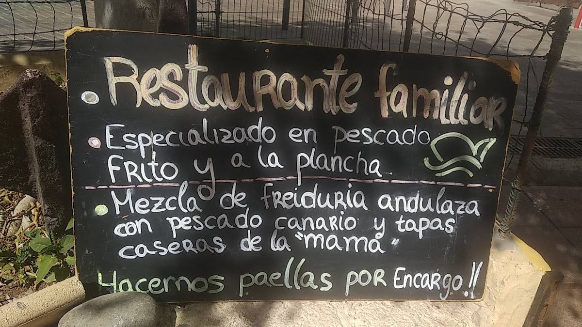 Menu at Pescaito los cristianos restaurant, Playa de las Américas