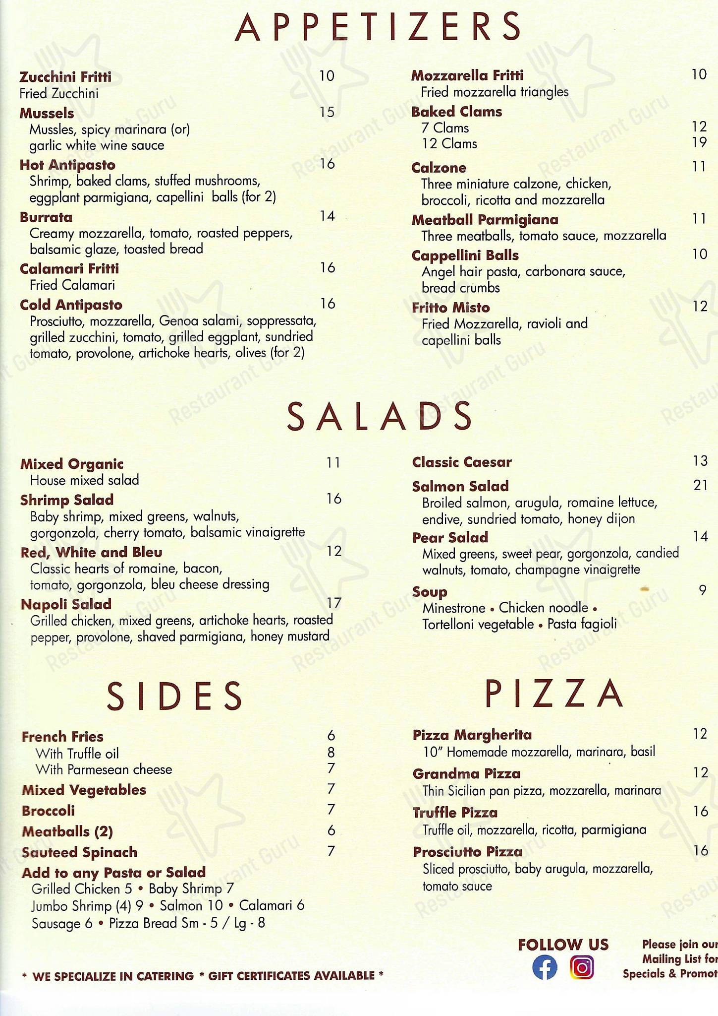 Menu at Peter Luger Steak House steakhouse, Great Neck