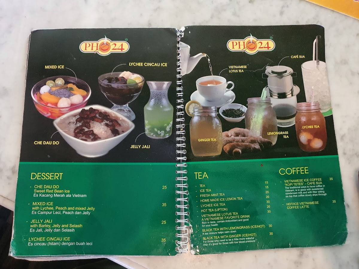 Menu at Pho 24 Tebet Indrayana Square restaurant, South Jakarta, MT ...