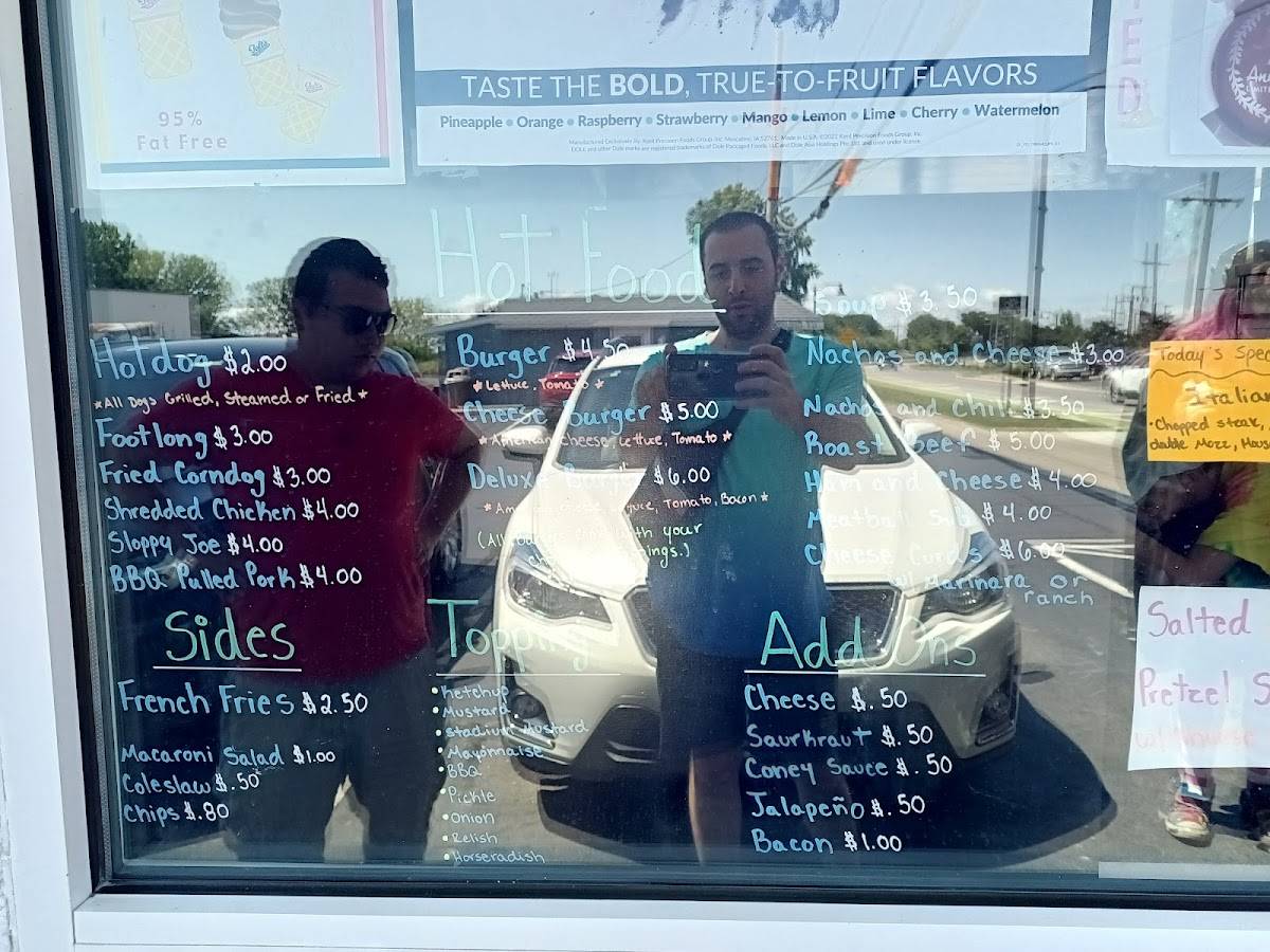 Menu at Pied Piper Drive In fast food, Huron