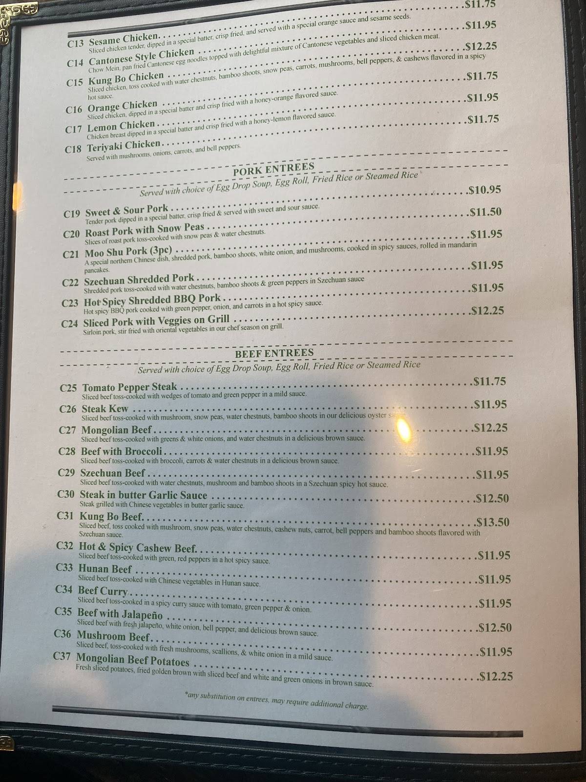Menu at Piedmont cuisine restaurant, Piedmont