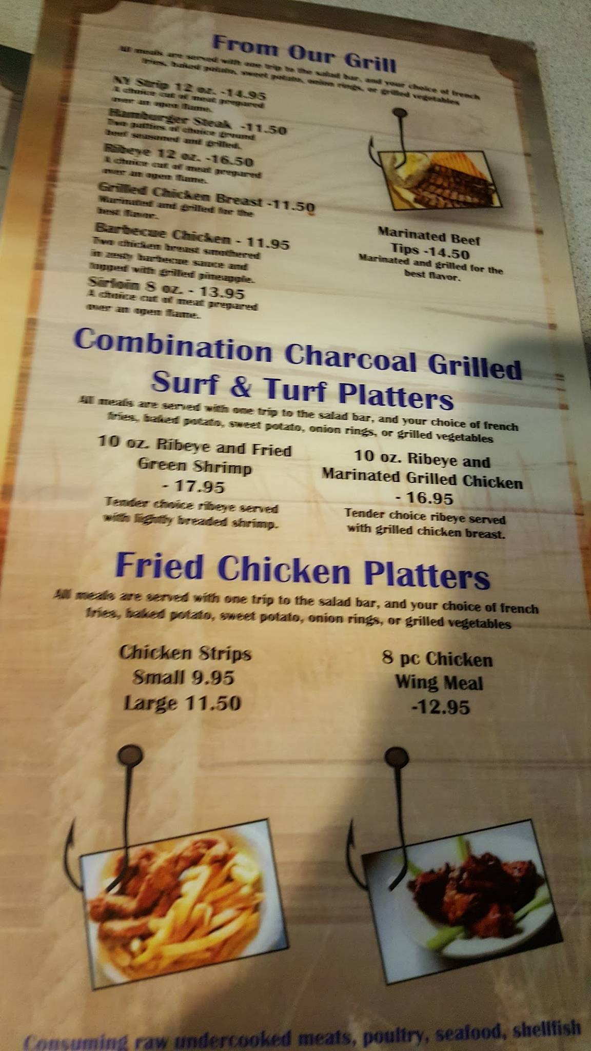 Menu at Pier 51 restaurant, Rock Hill