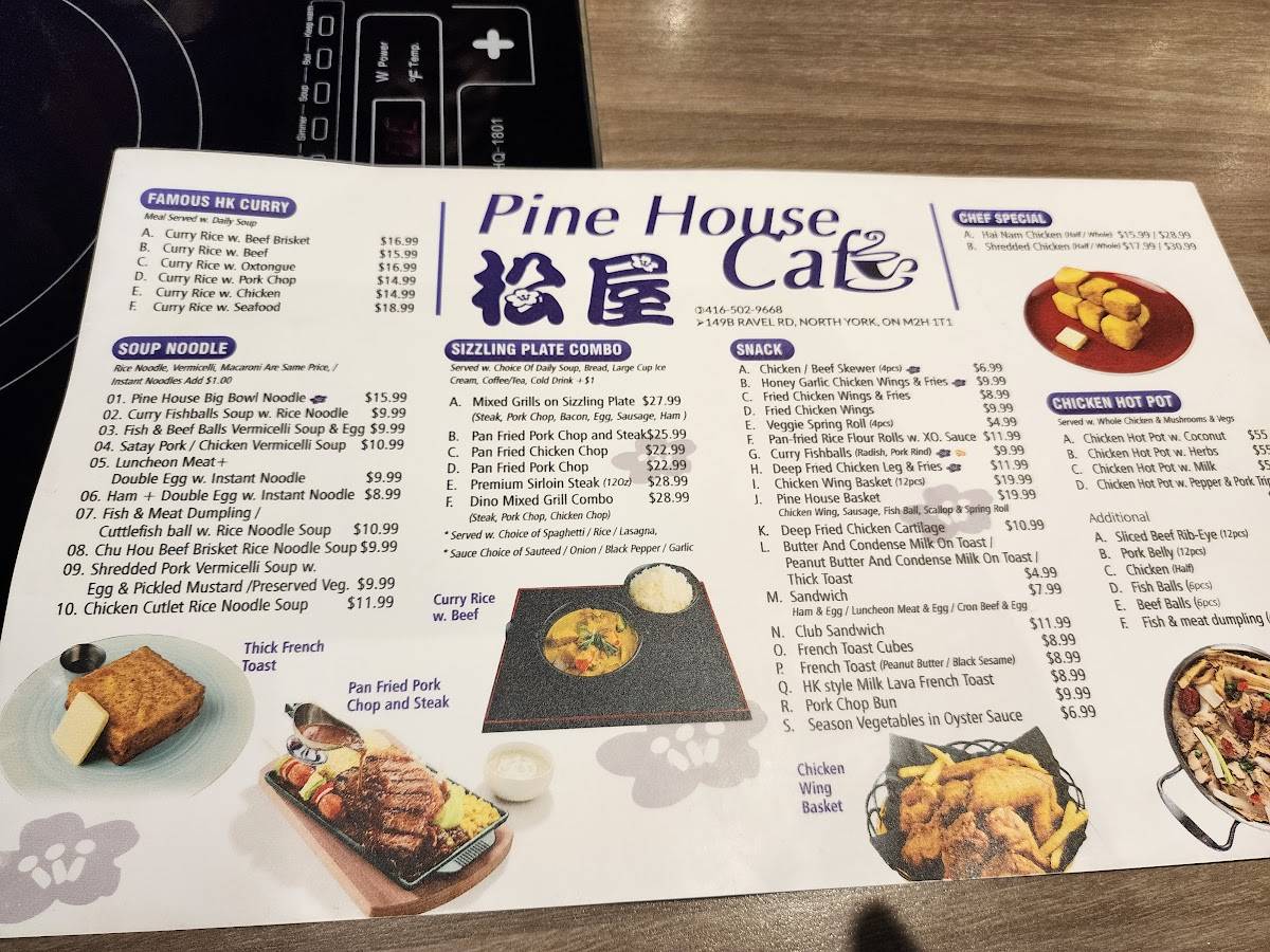 Menu at Pine House Cafe - Leslie Location, Toronto, 149 Ravel Rd
