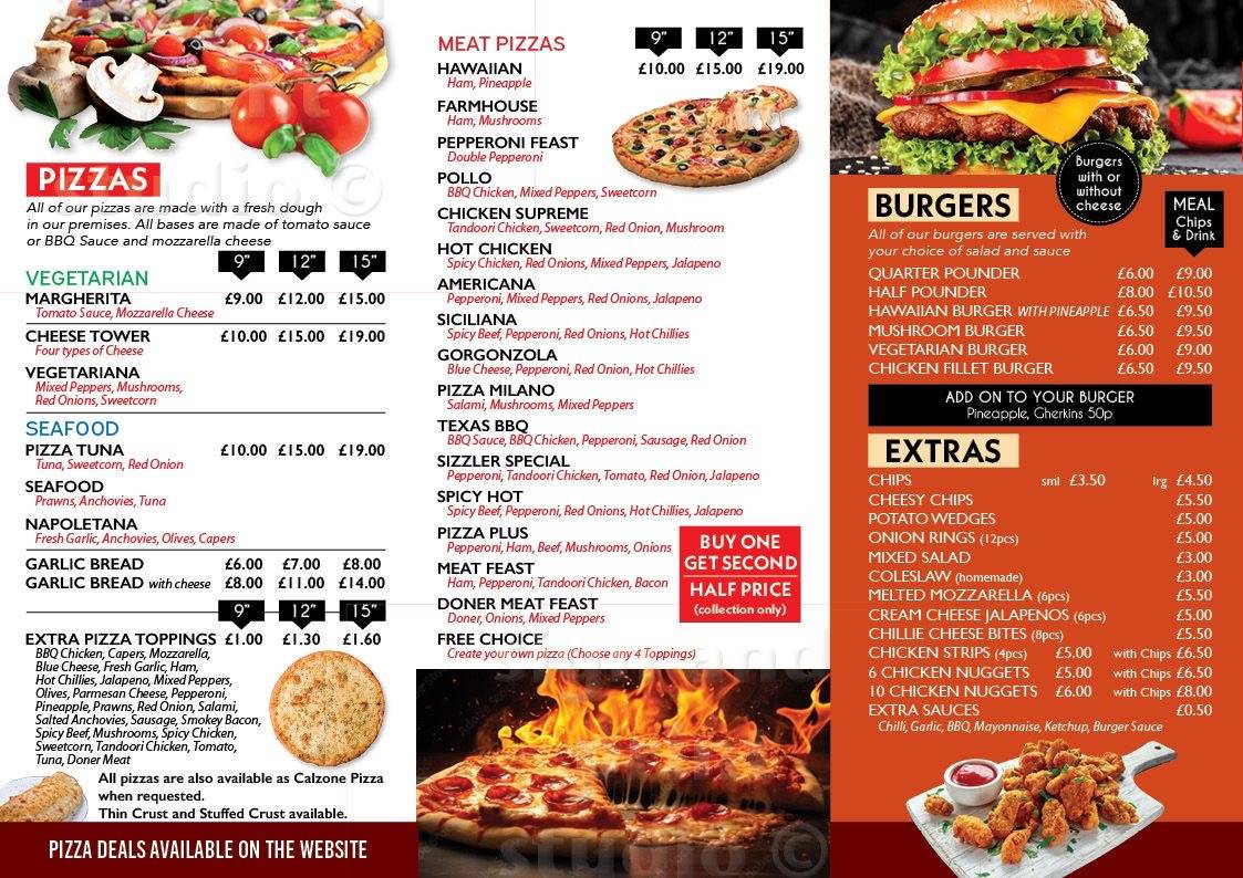 Menu at Pizza Plus (Horsham) pizzeria, Horsham