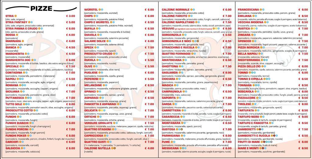 Menu at Pizza&Core restaurant, Casalgrande