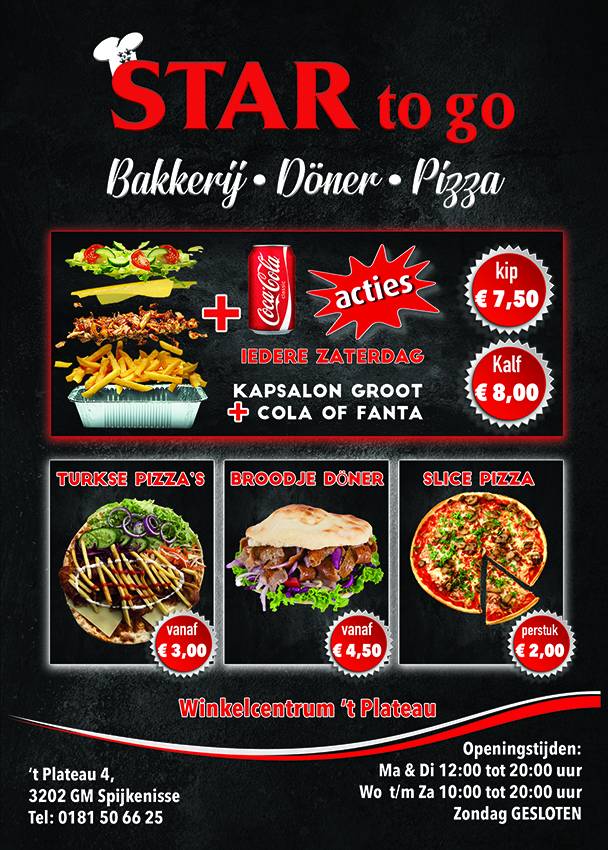 Menu at Bakkerij Star, Spijkenisse
