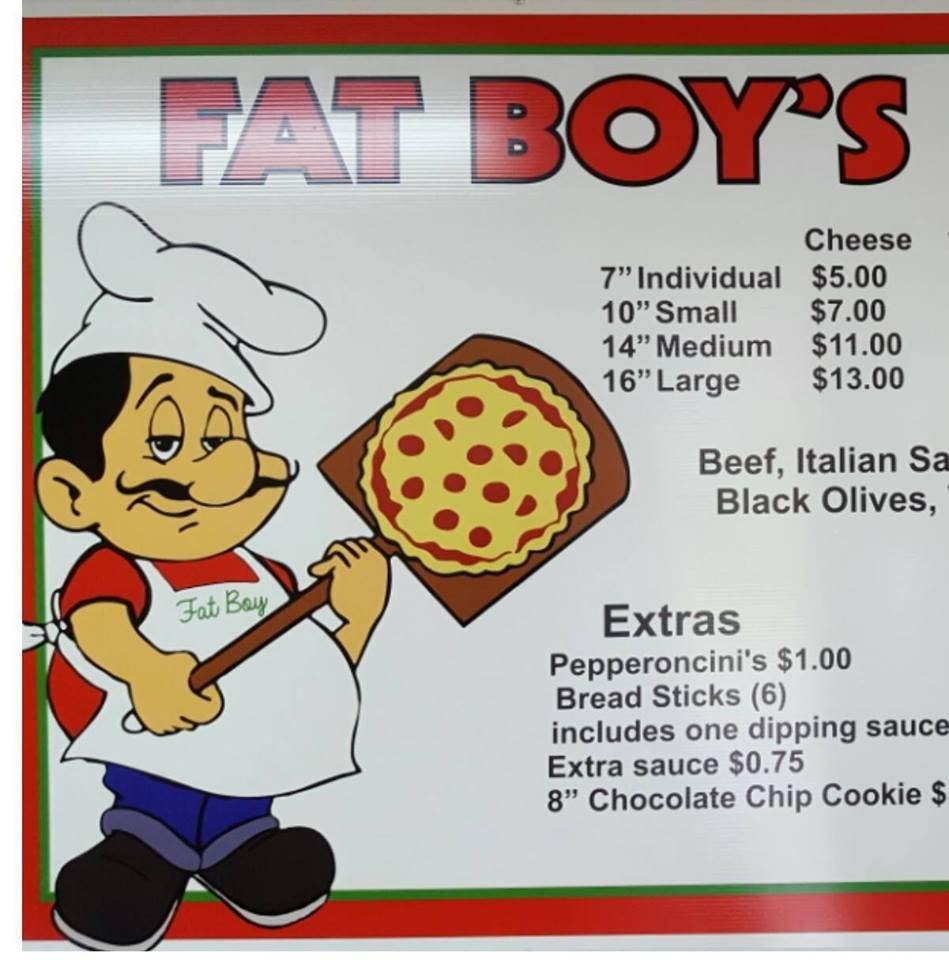 Menu at Fat Boys Pizza pizzeria, Newburgh