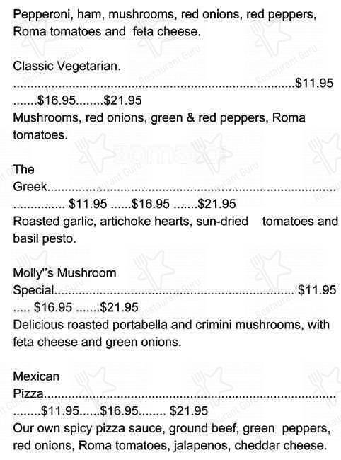 Menu at Maltby Pizza & Pasta pizzeria, Maltby