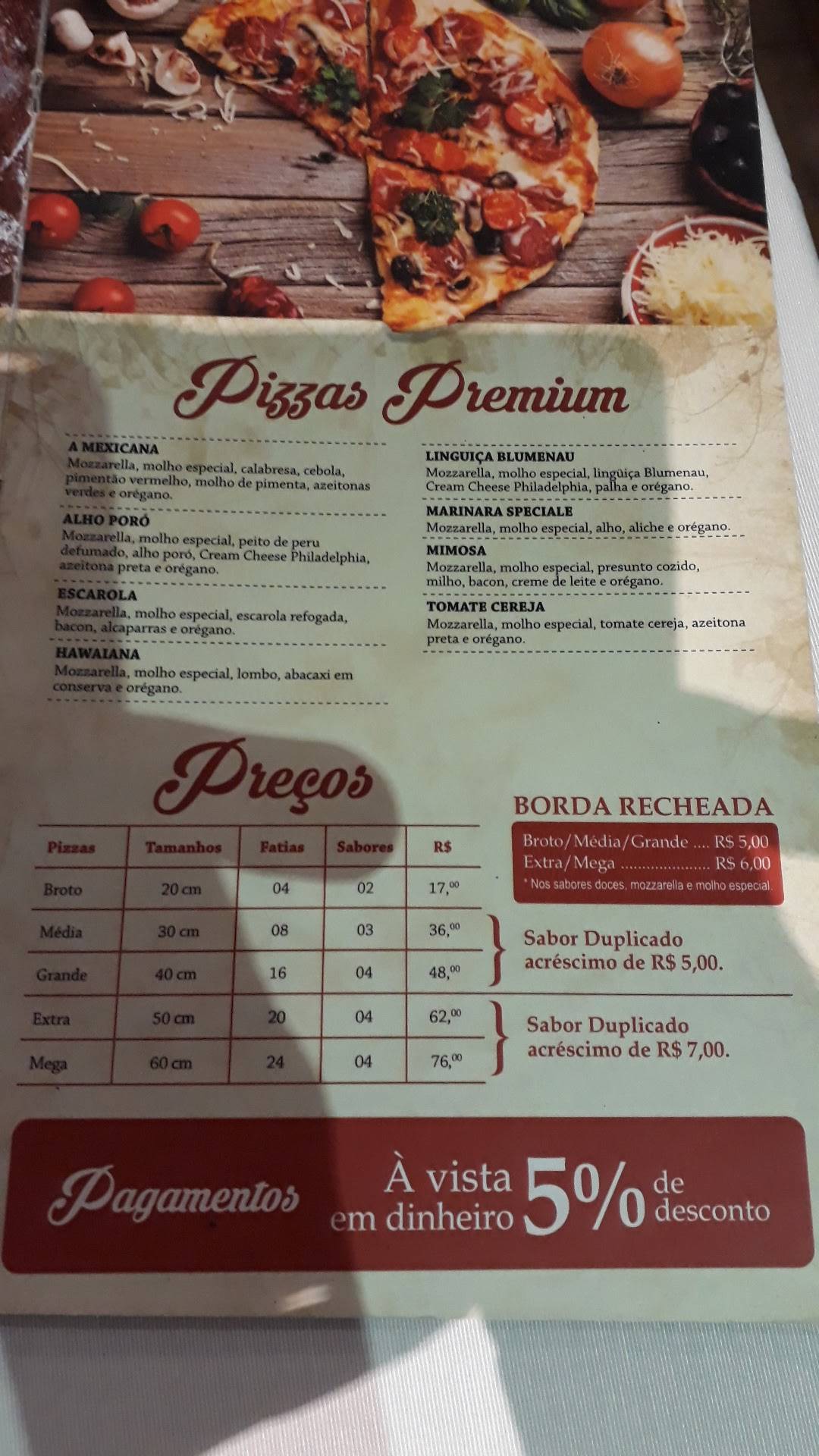 Menu em Mega Pizza Express pizzaria, Blumenau, R. Benjamin Constant