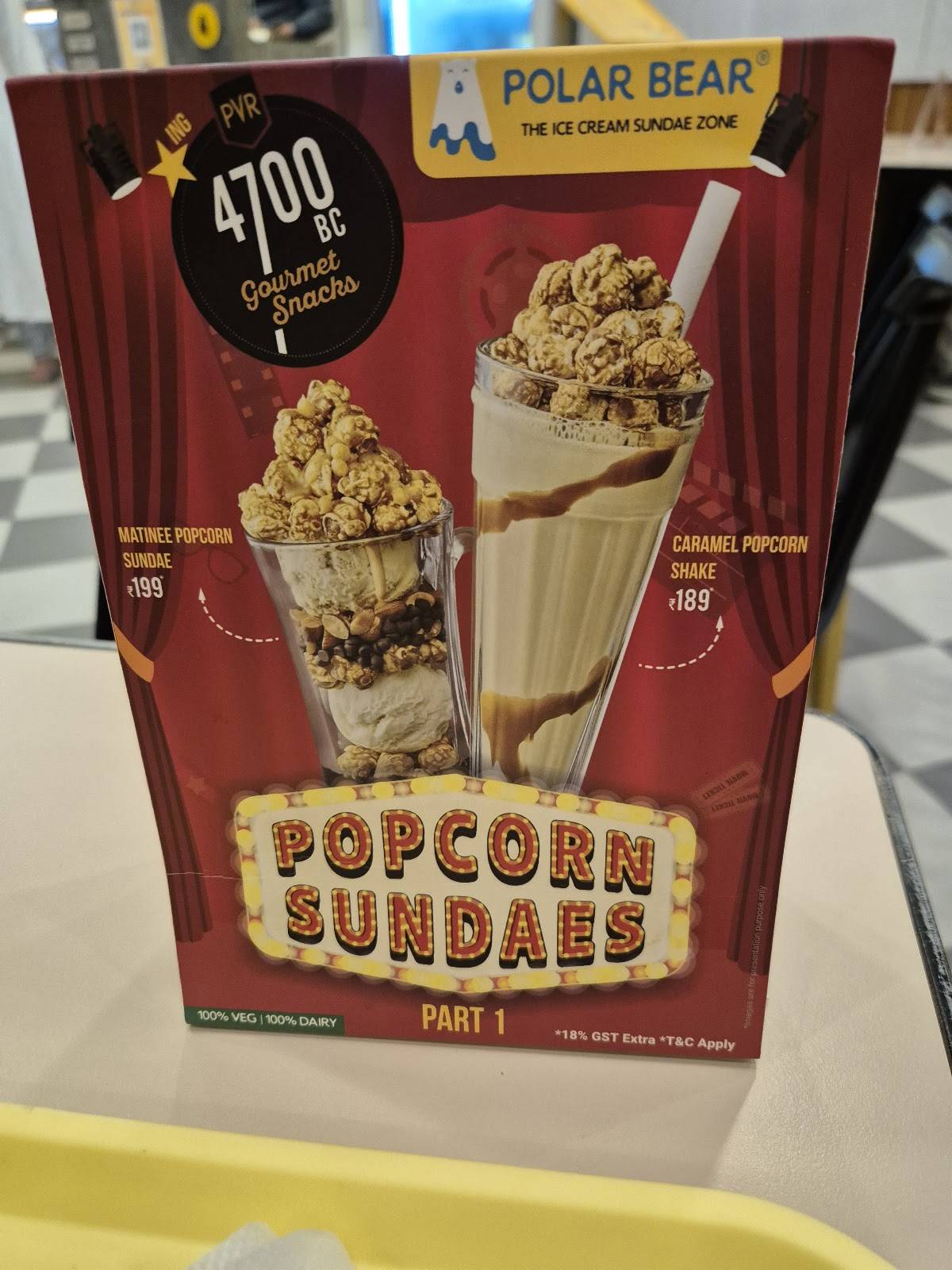 Menu at Polar Bear Ice Cream Sundaes - Alanahalli, Mysuru, 98/A