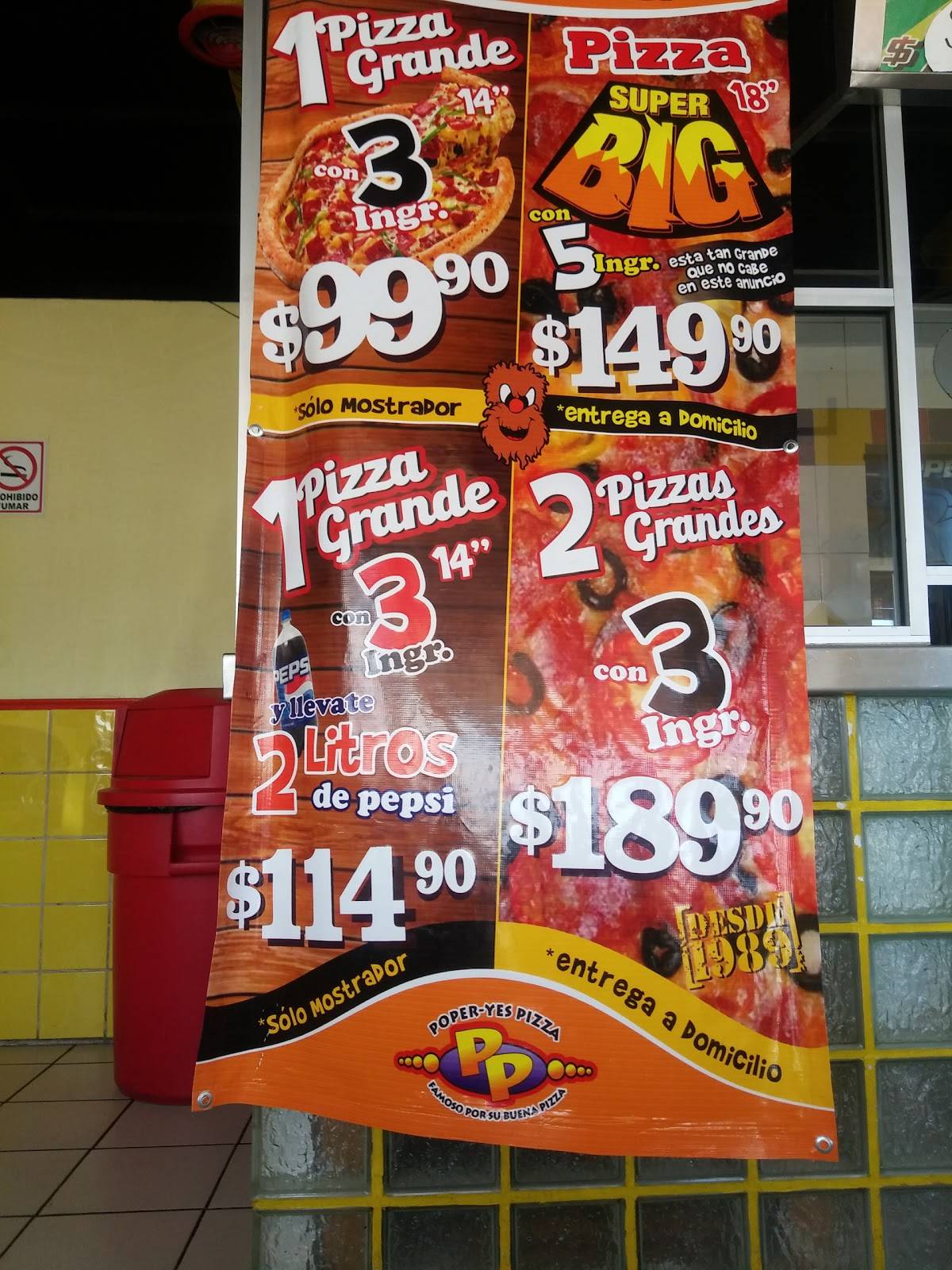 Carta del restaurante Poper-Yes Pizza, Ciudad Juarez, Av. De las Torres ...