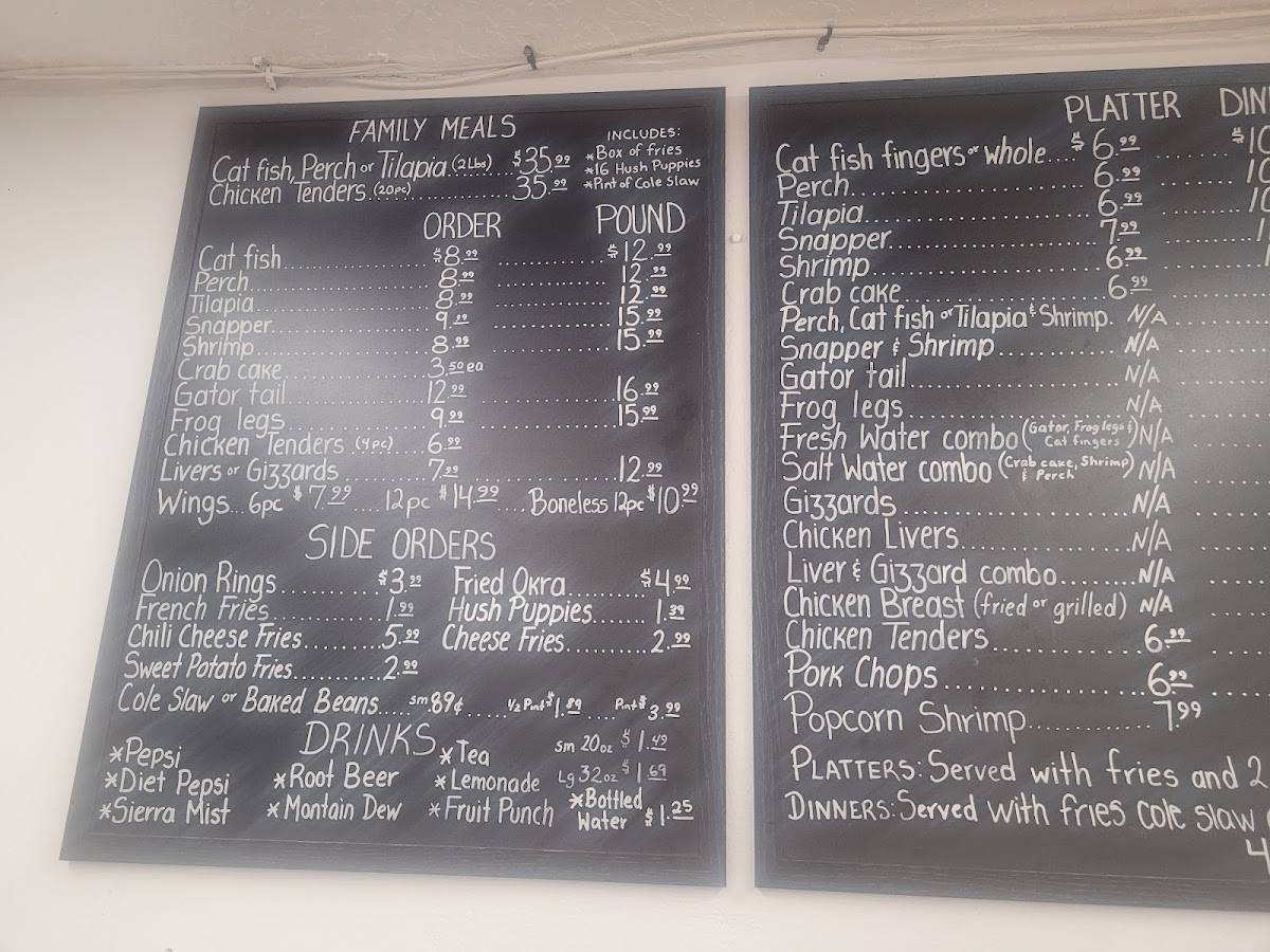 Menu at Poppa Jimmy's Catfish & More restaurant, Pahokee