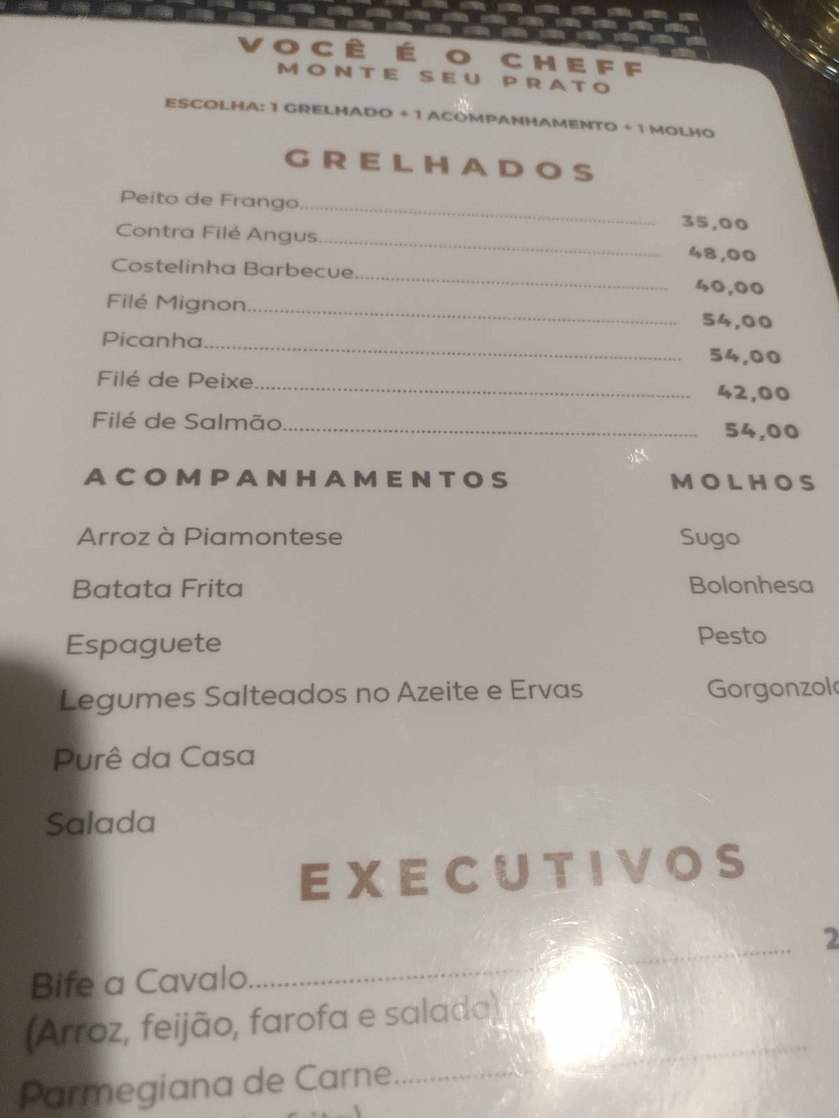 Menu at Porto Geraes Restaurante, Porto Seguro