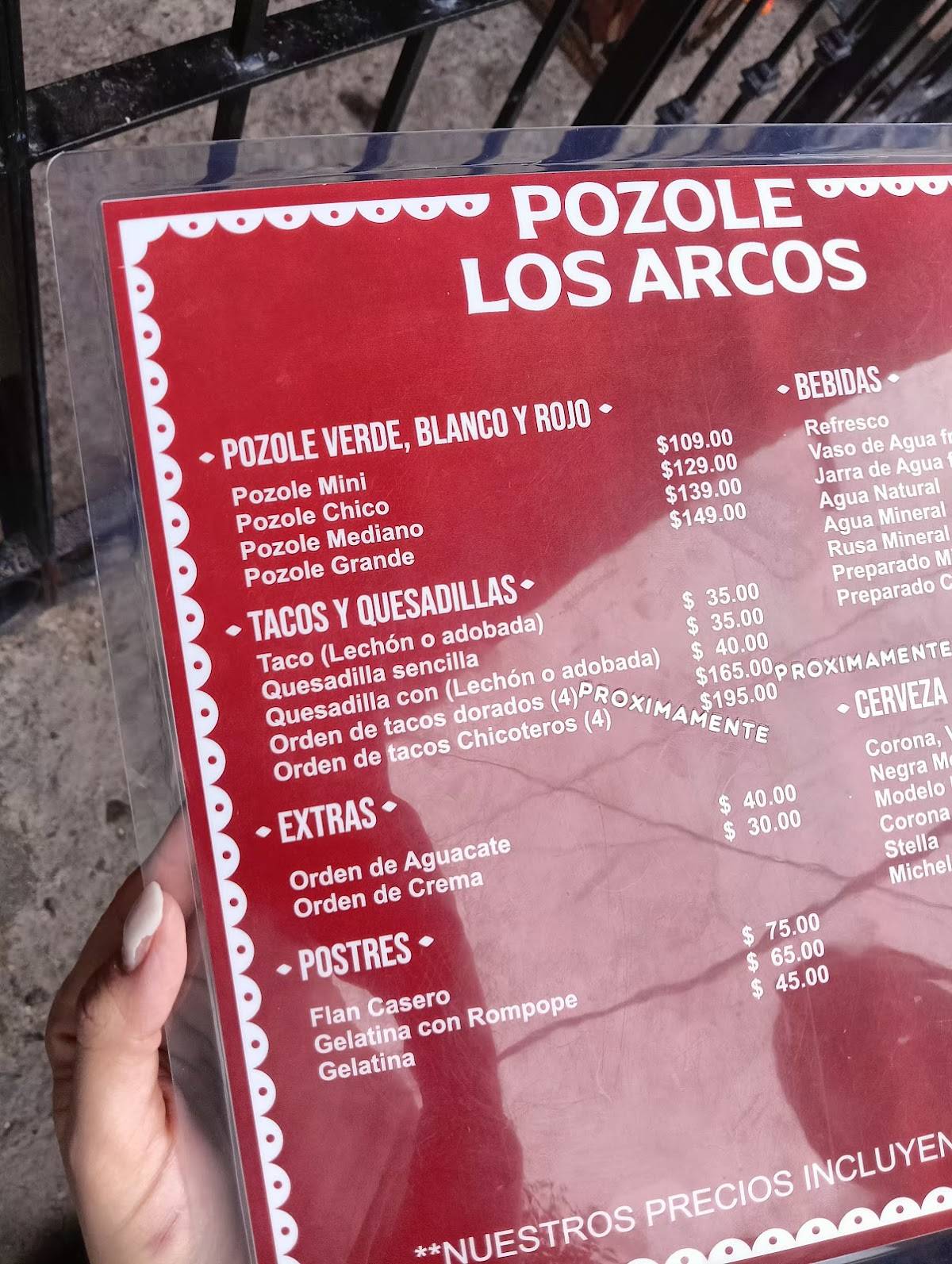 Carta del restaurante Pozole Los Arcos, Leon, Calle La Florida 105