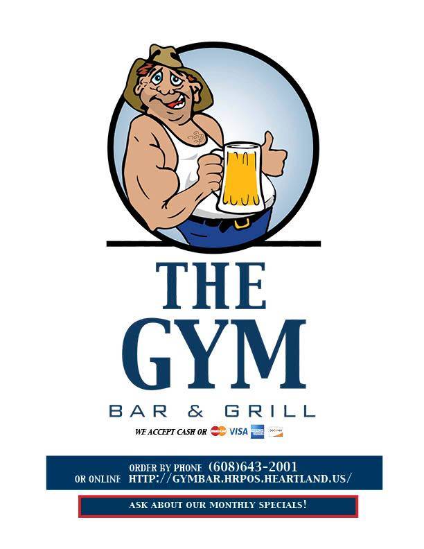 Menu at The Gym Bar & Grill, Sauk City