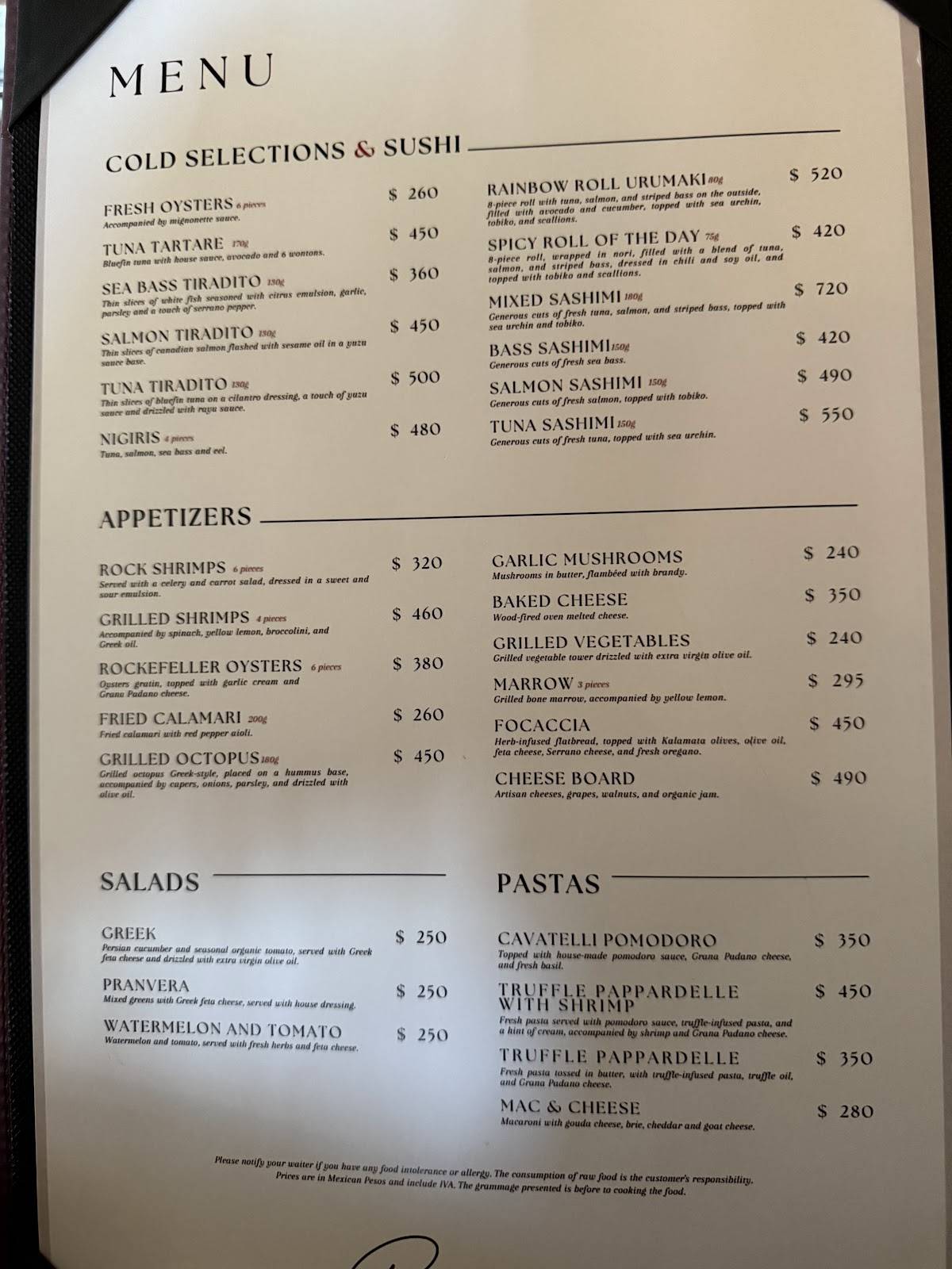 Carta de parrilla Pranvera Ensenada, Ensenada, AV.Gral. Jose de Jesus ...
