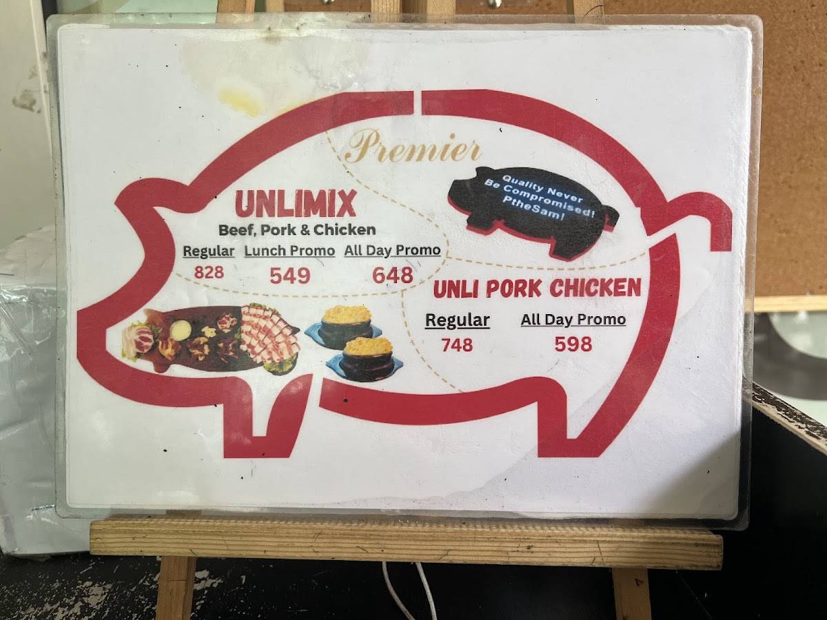 Menu at Premier The Samgyupsal BGC restaurant, Taguig