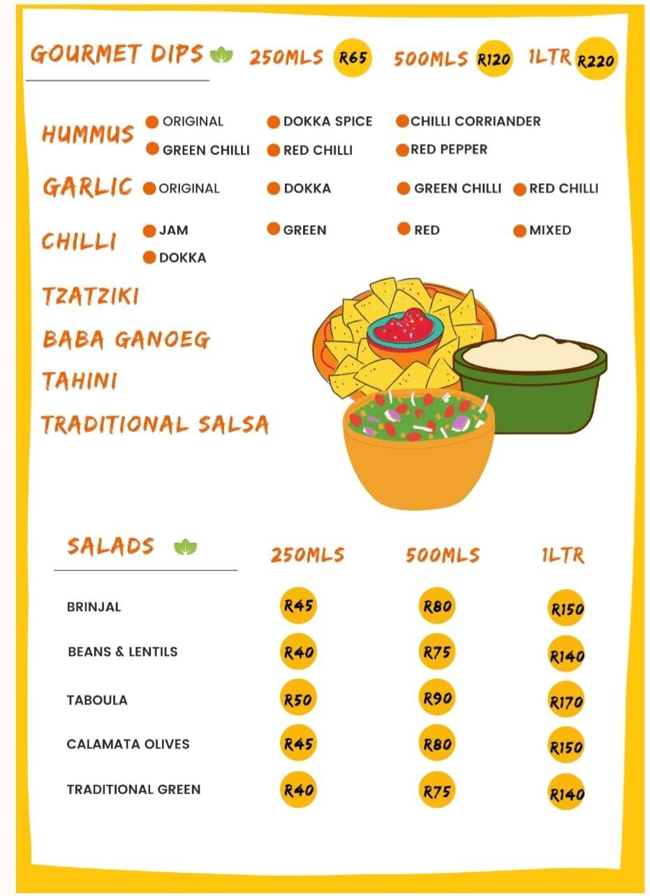 Menu at Cairo Kitchen restaurant, Pretoria, Castle Gate Cres