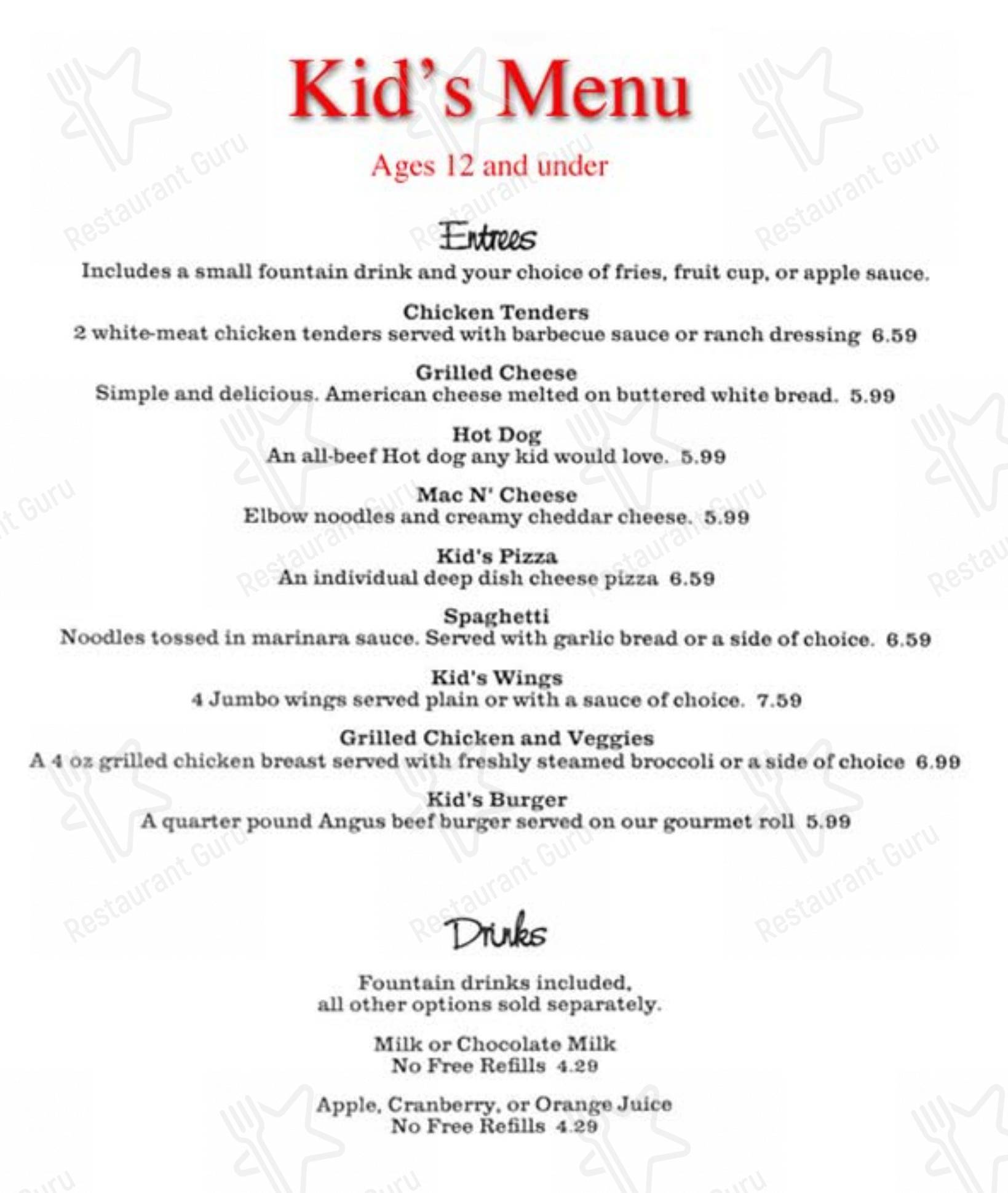 Menu at Prime Time Sports Grill pub & bar, Tampa