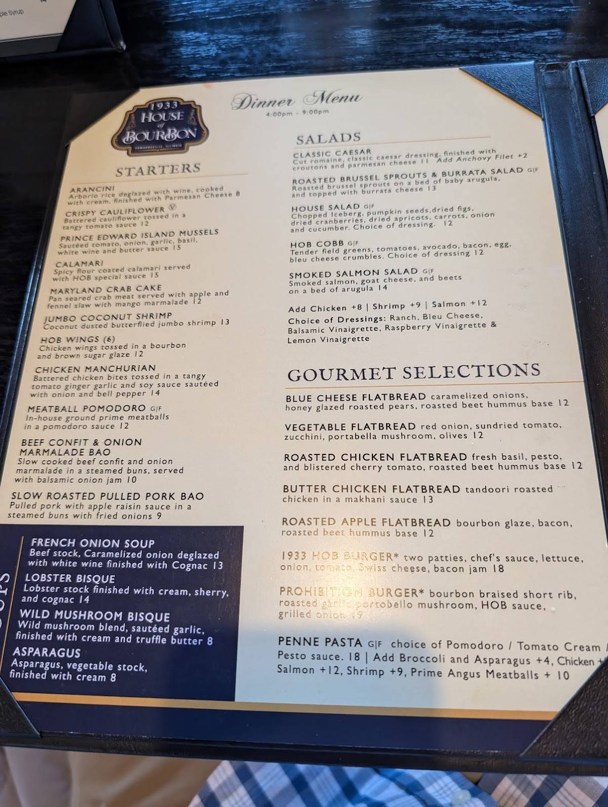Menu at 1933 House of Bourbon pub & bar, Edwardsville