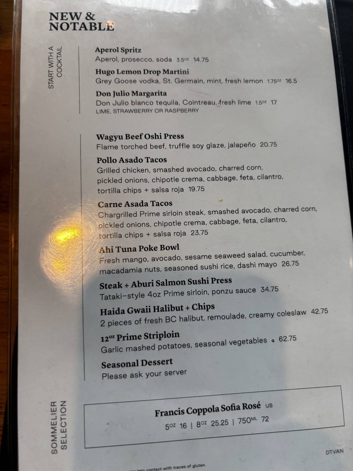 Menu at Earls Kitchen + Bar, West Vancouver, Bellevue Ave