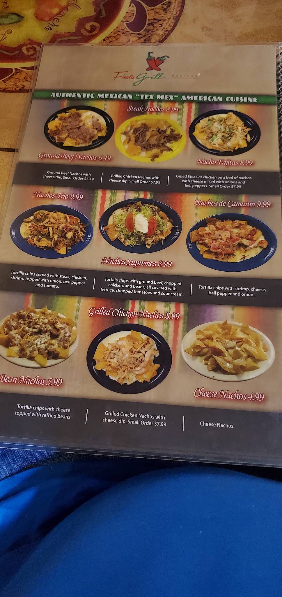 Menu at Fiesta Grill Mexican Restaurant and Tex Mex, Pontotoc