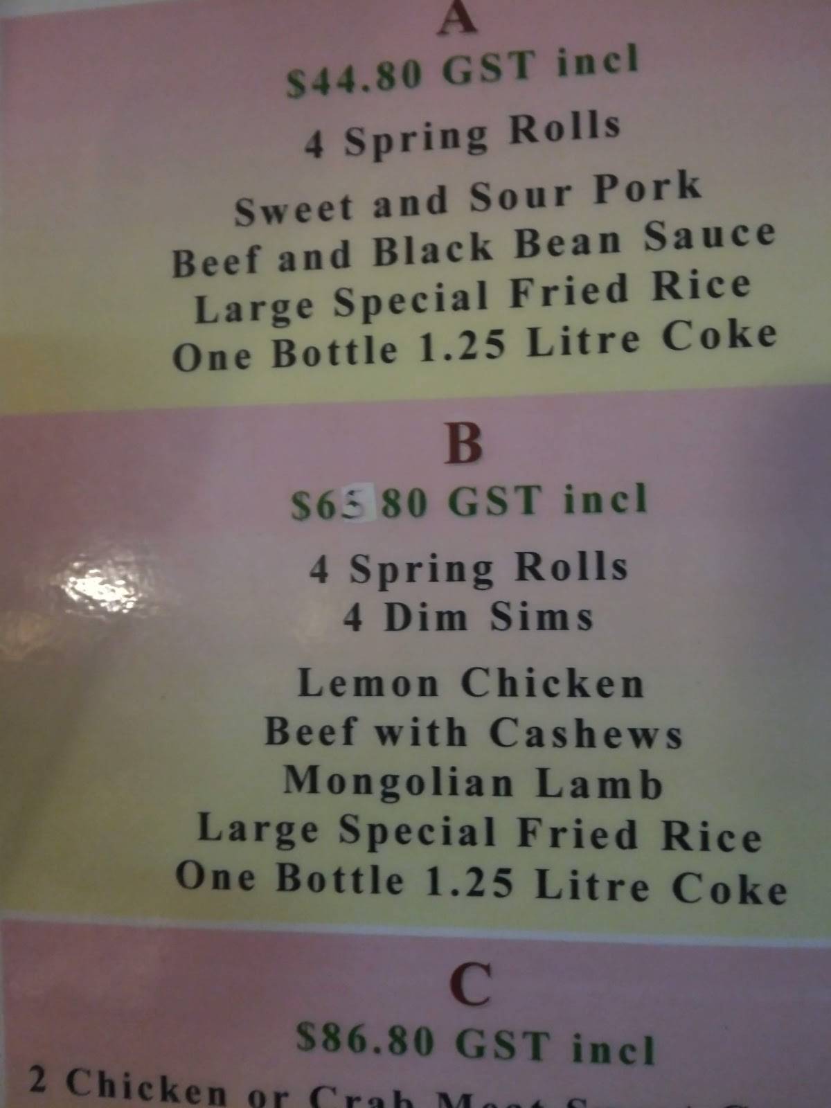 Menu at Good Intent Hotel pub & bar, South Grafton