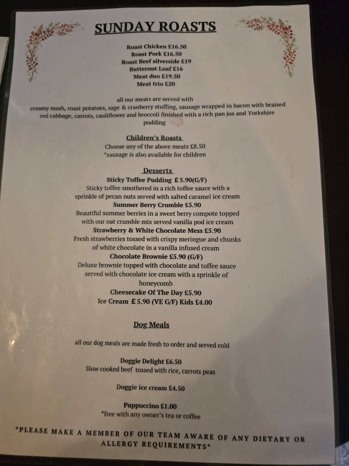 Menu at Hamilton Russell Arms pub & bar, Stockton-on-Tees