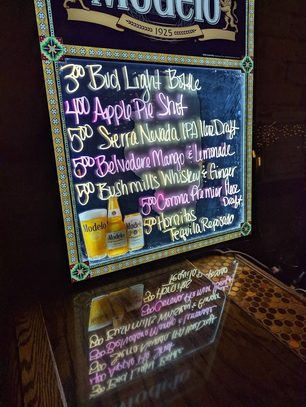 Menu at MBar - Millennium Station, Chicago, 151 E Randolph St