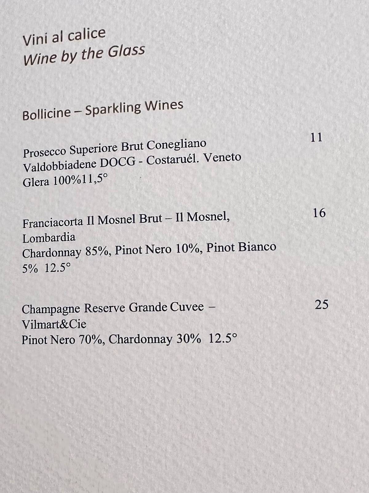 Menu da Mùn Rooftop Cocktail Bar, Roma