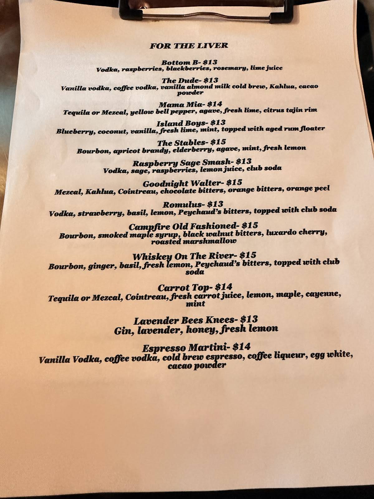 Menu at Notch Eight Craft House pub & bar, Jim Thorpe