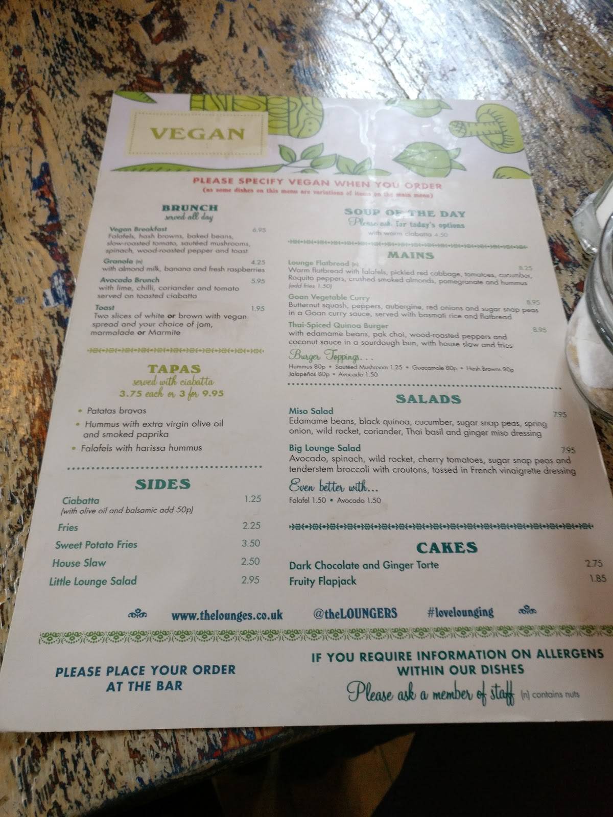 Menu at Pico Lounge pub & bar, Glossop