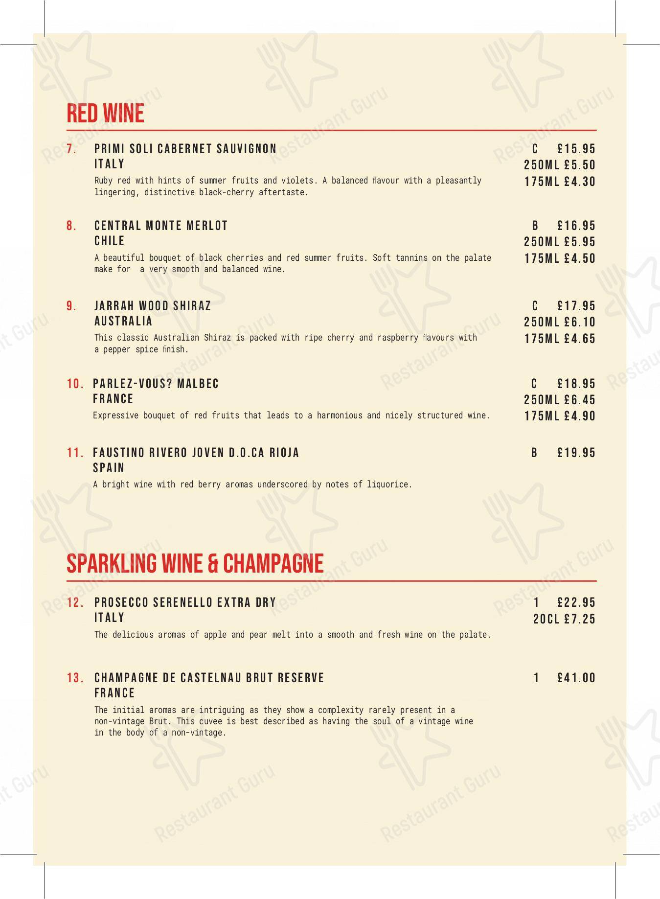 Menu at River View pub & bar, South Shields