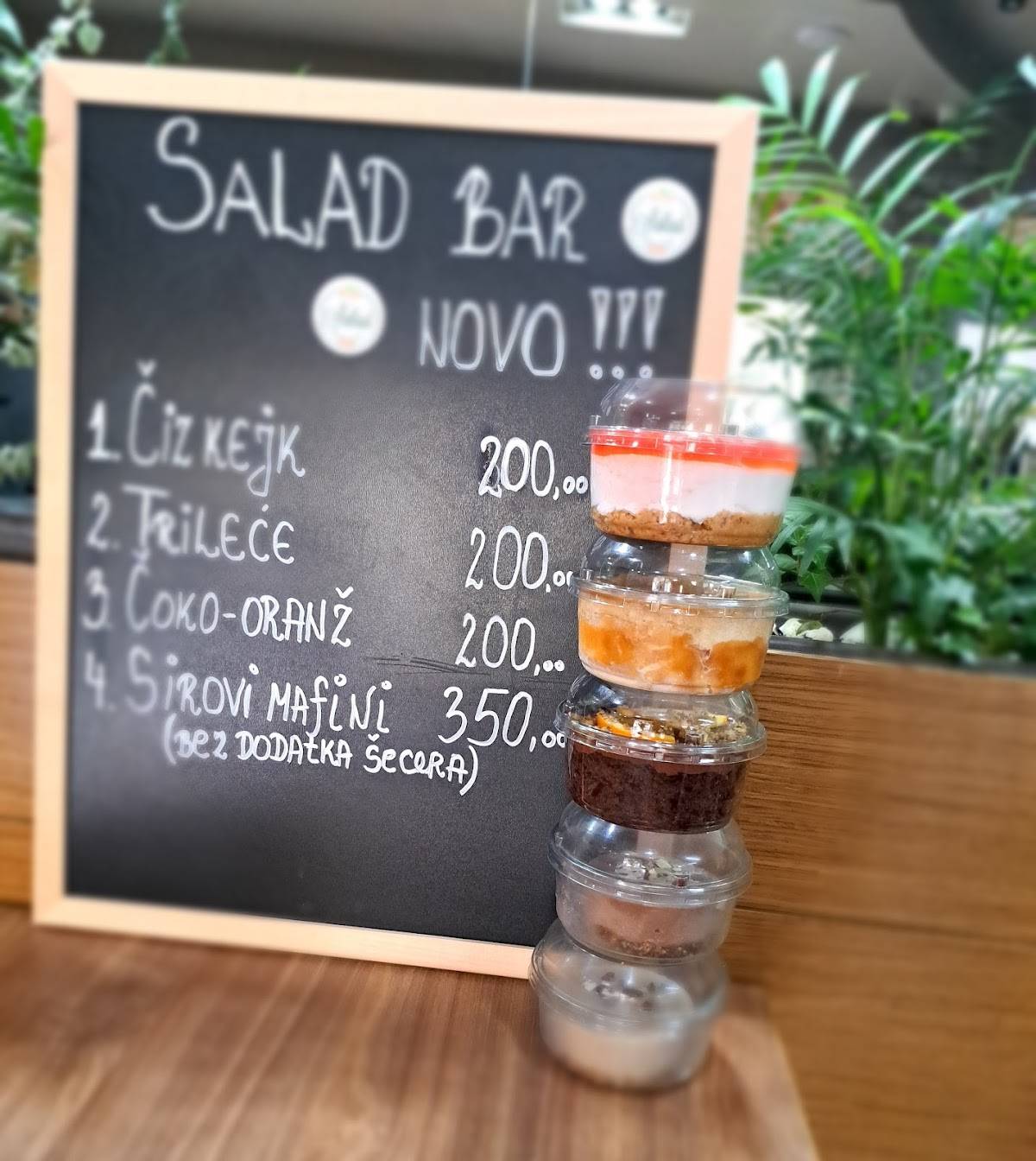 Menu at Salad bar, Šabac