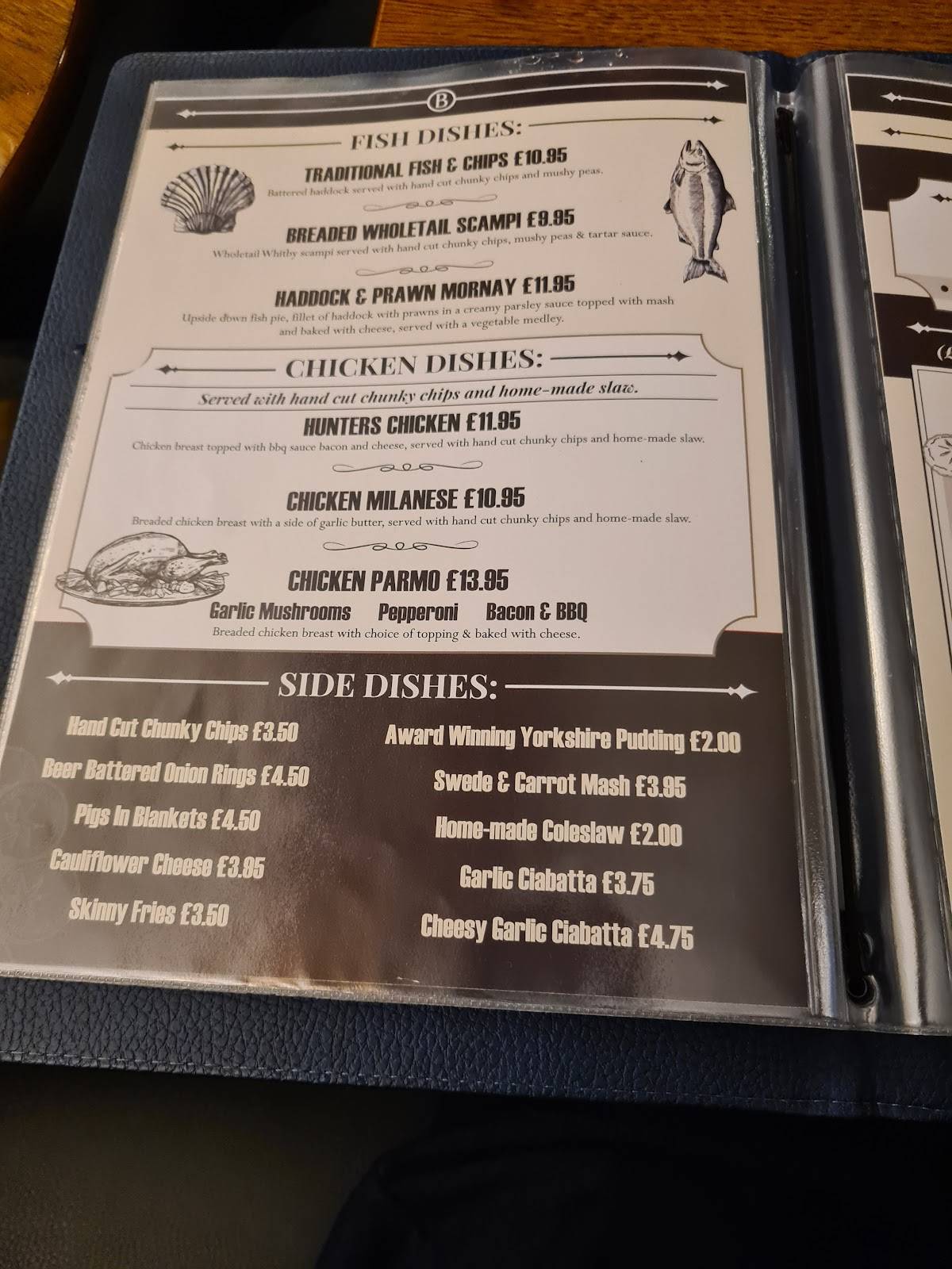 Menu at The Britannia pub & bar, Leeds, 239 Swinnow Rd