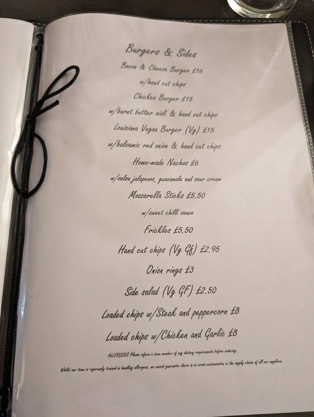 Menu at The Deramore Arms pub & bar, York